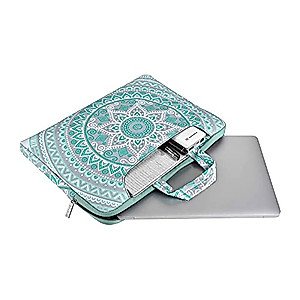 MOSISO Laptop Shoulder Bag Compatible with MacBook Air/Pro,13-13.3 inch Notebook,Compatible with MacBook Pro 14 inch 2023-2021 A2779 M2 A2442 M1, Carrying Briefcase Handbag Sleeve Mandala MO-MDL001