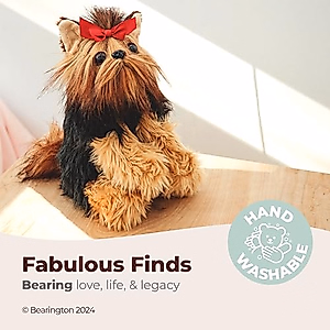 Bearington Collection Chewie The Yorkie Stuffed Dog, 13 Inch Realistic Stuffed Animal