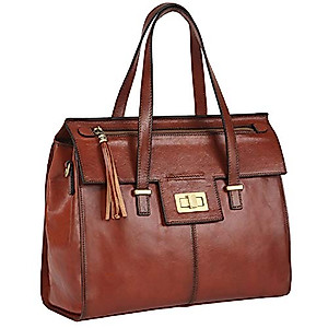 Banuce Vintage Full Grain Leather Purses and Handbags for Women Satchel Bag Fashion Ladies Office Work Bag
