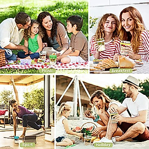 4 Pack Overnight Oats Jars with Lids and Spoons, 12 oz Glass Mason Jars with Airtight Silicone Gaskets - Overnight Oats Mason Overnight Oats Jars Oatmeal Container To Go Breakfast Yogurt Cereal, Fruit