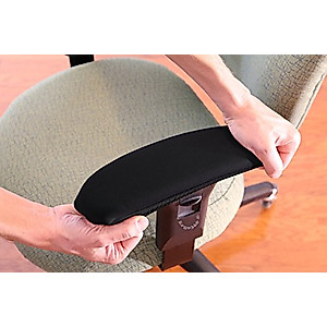 Ergo360 Soft Chair Arm Pad Covers Stretch Over Armrests 10.5" to 13" Long. Restore, Protect, and Cushion Chair Armrests. Complete Set of 2. Simple Installation.