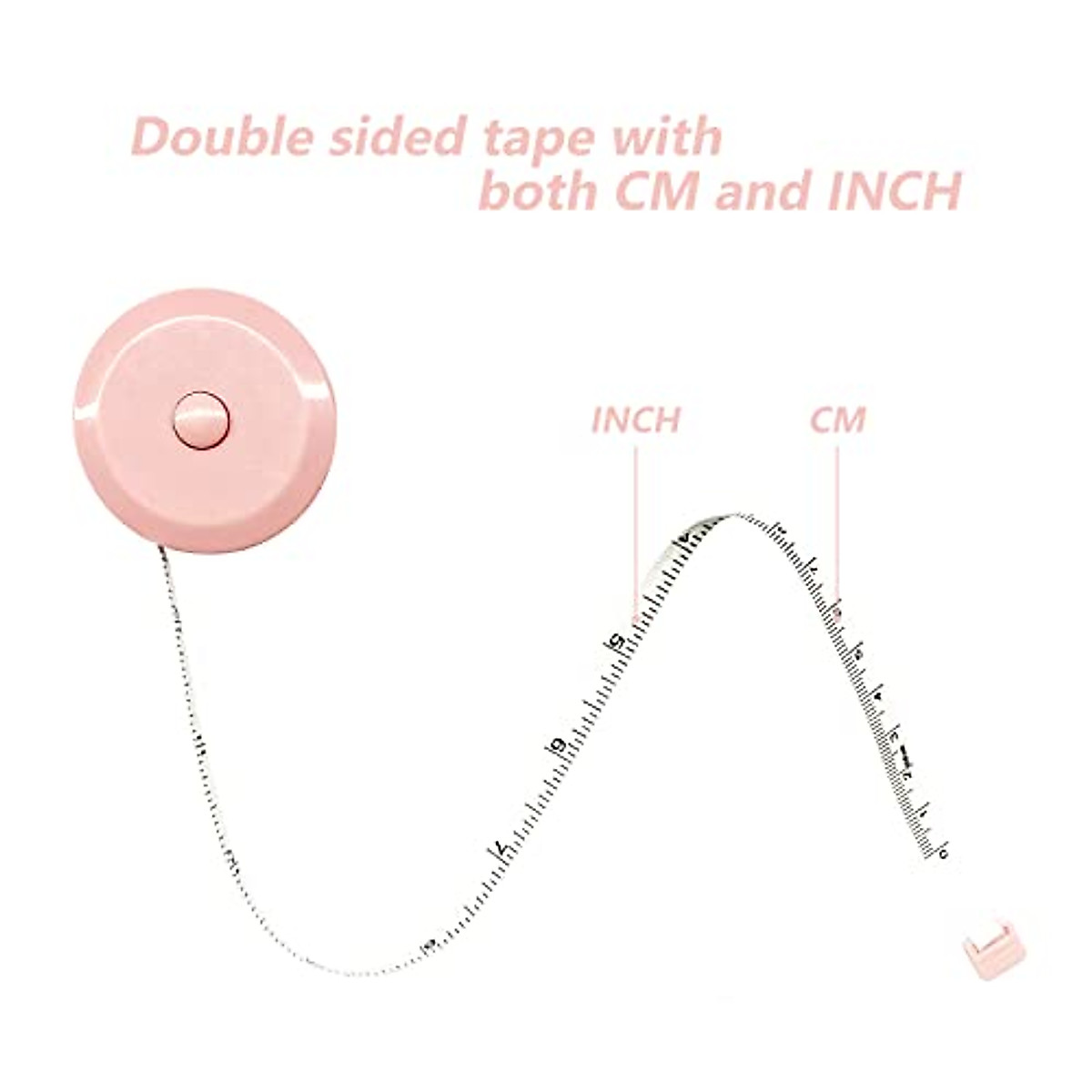 3 Pack Tape Measure Measuring Tape for Body Fabric Sewing Tailor Cloth Knitting Craft Weight Loss Measurements Retractable 60-inch 1.5 Meter, Small Push Button Dual Sided Tape Measure Body Measuring