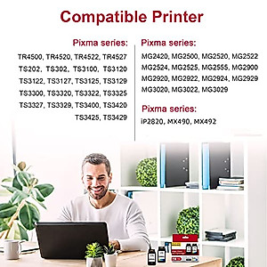 PG-245XL CL-246XL High Yield for Canon Ink Cartridges 245 246 Combo Pack Compatible for Cannon Pixma MX490 MX492 MG2522 TS3122 TS3300 TS3322 TS3320 TR4500 TR4520 TR4522 MG2500 MG2922 TS3100 Printer
