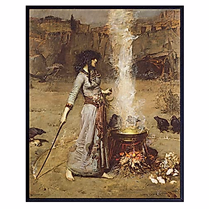 Witch Decor - Wiccan Decor - Witchcraft Supplies - Wicca Decor - Gothic Wall Art - Goth Wall Decor - Pagan Gifts - Pagan Decor - Paganism - Black Magic Artwork - Occult Decor - Medieval Decor