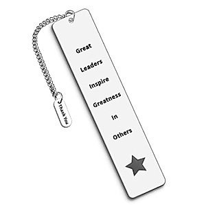 Thank You Boss Appreciation Gift Great Leaders Bookmark for Men Boss Day Gifts for Women Supervisor Mentor Boss Lady Office Retirement Pm Leaving Going Away Goodbye Manager Birthday Christmas Gifts