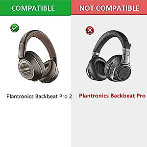 Memory Foam Ear Pads Ear Cushions Covers Replacement Compatible with Plantronics Backbeat Pro 2 Noise Cancelling Headset Earpads Covers Headphones (Brown)