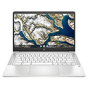 HP Chromebook - 14a-na0022od 14" Intel Pentium Silver N5030 1.1 GHz Intel UHD Graphics 605 4 GB RAM 64 GB eMMC Chrome OS BT Webcam Ceramic White (Renewed)