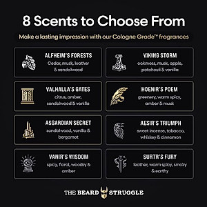 The Beard Struggle - Marksman's Beard Conditioner - Gold Collection, Hoenir's Poem - Nourish, Softens, & Strengthens Beard - Radiance Beard Conditioner for Men (8 Fl oz)