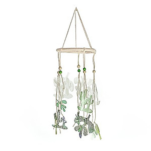 Roser Life Hanging Mobile Art⎮Baby Mobile⎮Sky Mobile⎮Eclectic Decor⎮Handmade Nursery Crib Boy Girl Kids Infant Adult Ceiling Home Outdoor Garden Green Cactus Decorations (Pack of 1)