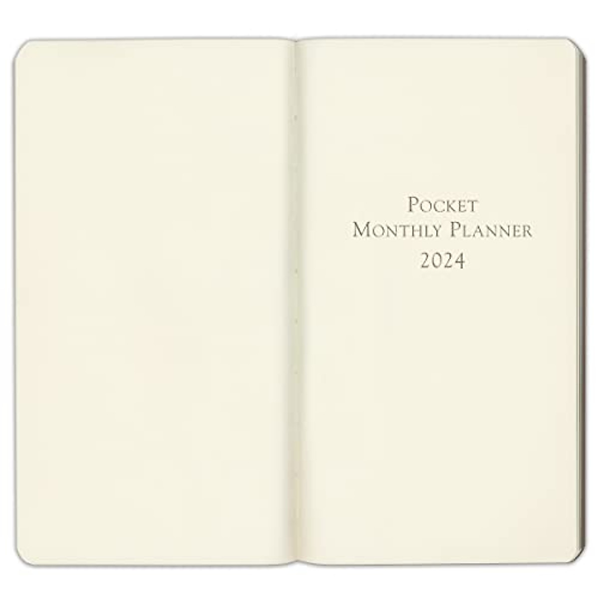 2024 Gallery Leather Pocket Monthly Planner - Acadia Black - 6x3.25"