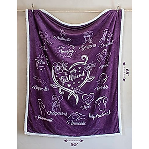 Gifts for Girlfriend Softest Throw Blanket (65" x 50") and Sherpa Socks Set, Gifts for Her, Girlfriend Gifts, Birthday Gifts for Girlfriend, Long Distance Relationship Gifts, Girlfriend Gift Ideas.