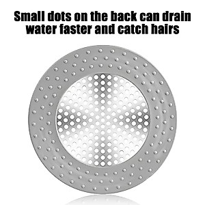 Shower Drain Hair Catcher/Shower Drain Cover/Tub Drain Hair Catcher, Stainless Steel Silicone Shower Hair Catcher for Bathtub Drain, Shower Drain Hair Trap Hair Stopper Shower Accessories