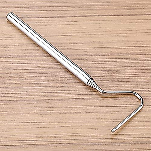 Asixxsix Reptile Catcher, Stainless Steel Reptile Capture Hook, Tough and Durable for Moving Small Snakes Pet Shop Reptile Collecting Wild Snakes
