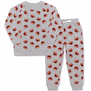 Sesame Street Elmo and Cookie Monster Boys Long Sleeve Shirt and Pants Set for Infant and Toddler