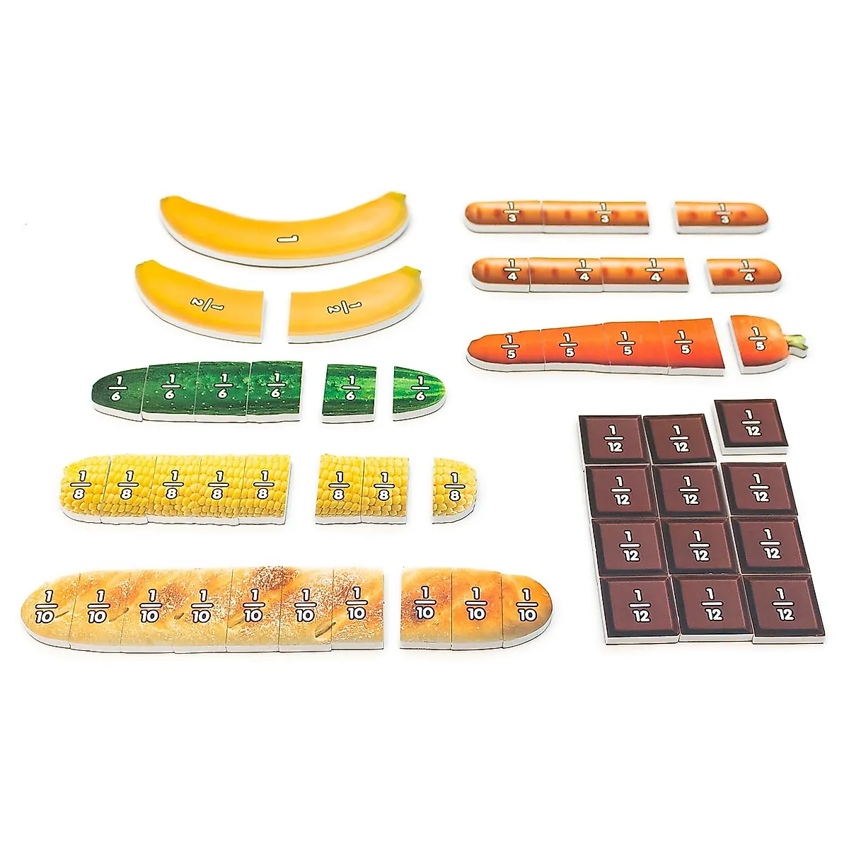 Junior Learning Food Fractions - Learn Fractions The Yummy Way, Multi