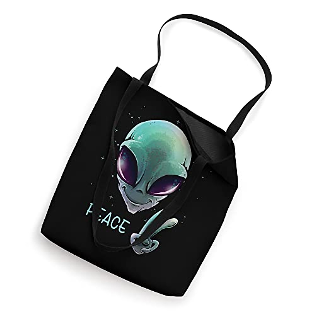 Alien Peace Sigh Hand Cool Space Futuristic-Psychedelic Tote Bag