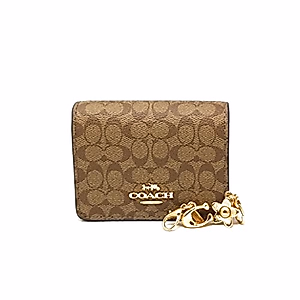 COACH Women's Boxed Mini Wallet On A Chain In Signature Canvas