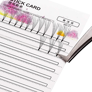 FADLASH Volume Fans Holder for Easy Fan Volume Lashes, 20Pcs Storage Card, Cruelty Free, Black