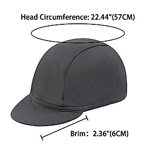 DOCILA Solid Color Cycling Cap Under Helmet Bicycle Hat Adjustable Skull Caps with Reflextive Sun Brim (Gray)