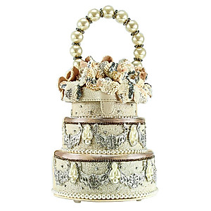 Mary Frances I Do Beaded Wedding Cake Top Handle Bridal Bag, Ivory