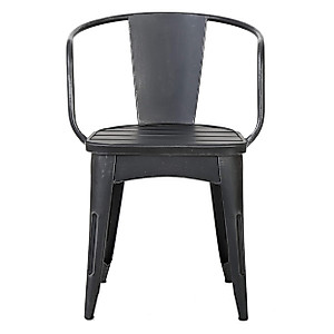 Christopher Knight Home Colmar Outdoor Metal Bistro Set, 3-Pcs Set, Black With Silver