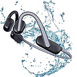 LENRUE Open Ear Bone Conduction Headphones, Bluetooth Wireless Headphones with Built-in Mic, Stereo Denoise, 10 Hours-Play, Waterproof Earphones for Running Cycling Workouts