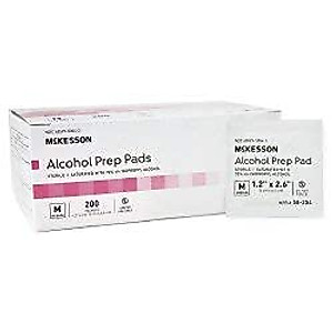 McKesson Alcohol Prep Pads Pdi Professional Disp 2 Ply 200'S Sterile Single Use - Box of 200