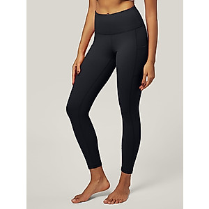 IUGA High Waist Yoga Pants with Pockets, Leggings for Women Tummy Control, Workout Leggings for Women 4 Way Stretch Black