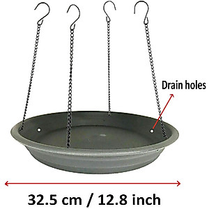 Bird Seed Catcher Tray Platform Feeder Hanging Tray Fits Most feeders Catches Most Falling Seed and Husk Great for Attracting Birds Outdoors, Backyard, Garden - Black