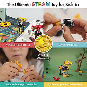 The Off Bits InfoBit Build Your Own Robot Toy Construction Set, Educational STEM Activities Learning Kit, Creative Build and Play Model Kit Steam Toys for 6 7 8 9 10+ Year Old Boys and Girls