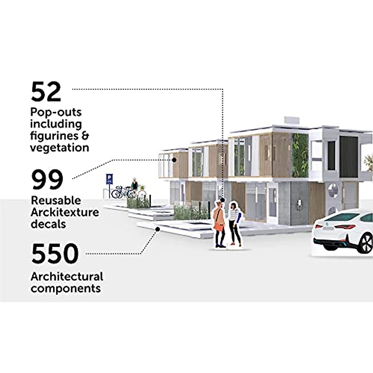 Arckit A500 Building Blocks Kit, STEM Educational Learning Toy, Miniature Model House Kit, Architecture Gift for Teens and Adults