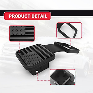 Trailer Hitch Cover, Trailer Hook Dust-Proof Plug, Square Mouth Protection Cover, Tow Hitch Covers Plug Insert Receiver Tube Cover Cap Fit for 2 Inch Hitch Receivers (Black)