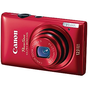 Canon PowerShot ELPH 300 HS 12.1 MP CMOS Digital Camera with Full 1080p HD Video (Red)