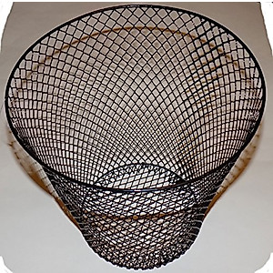 ESSENTIALS Black Wired Mesh Waste Basket 10.75 in Tall (2.72 Gallons = 10.89 Quarts = 10.3 Liters of Volume)
