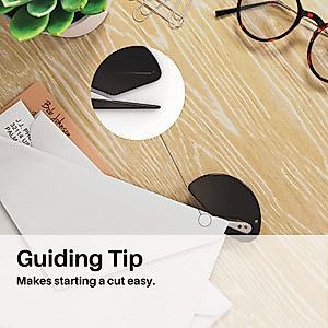 Uncommon Desks Letter Openers - Executive Black - Sharp and Efficient - Open Envelopes with Ease (Black, 3 Pieces)