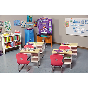 American Girl Truly Me 18-inch Doll Flip-Top Desk Playset with Attached Seat, Notebook, and Stickers, For Ages 6+