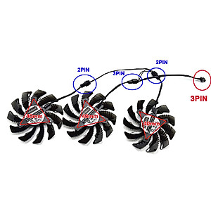 inRobert PLD08010S12H 75mm 3pin Video Card Fan Replacement for Gigabyte GEFORCE GTX 970 Cooling Fan