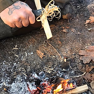 Morakniv Garberg Full Tang Fixed Blade Knife with Carbon Steel Blade and Leather Sheath, Black, 4.3 Inch