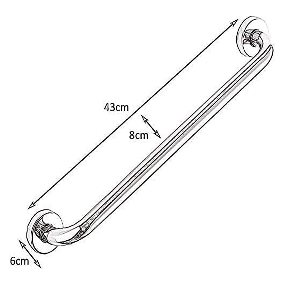 FHSRAEIP Grab Bars Shower Hand Towel Holder Bath Grab Handrail Bar Toilet Kitchen Staircase Non-Slip armrest for Children and The Elderly Handrail Bathroom Toilet