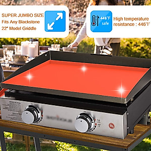 22 Inch Griddle Mat Fit for Blackstone 22 Inch Griddle,Silicone Griddle Mat 22 inch, Heavy Duty Griddle Silicone Mat for Blackstone 22" Griddle,Grill Mat For Blackstone 22 inch