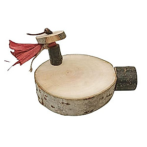 MagiDeal Wooden Round Parrot Perch, Cage Accessories Platform, Bird Perches Rack Stand Conure Cockatiels Parrotlets Lovebirds Toy, 11cm-12cm