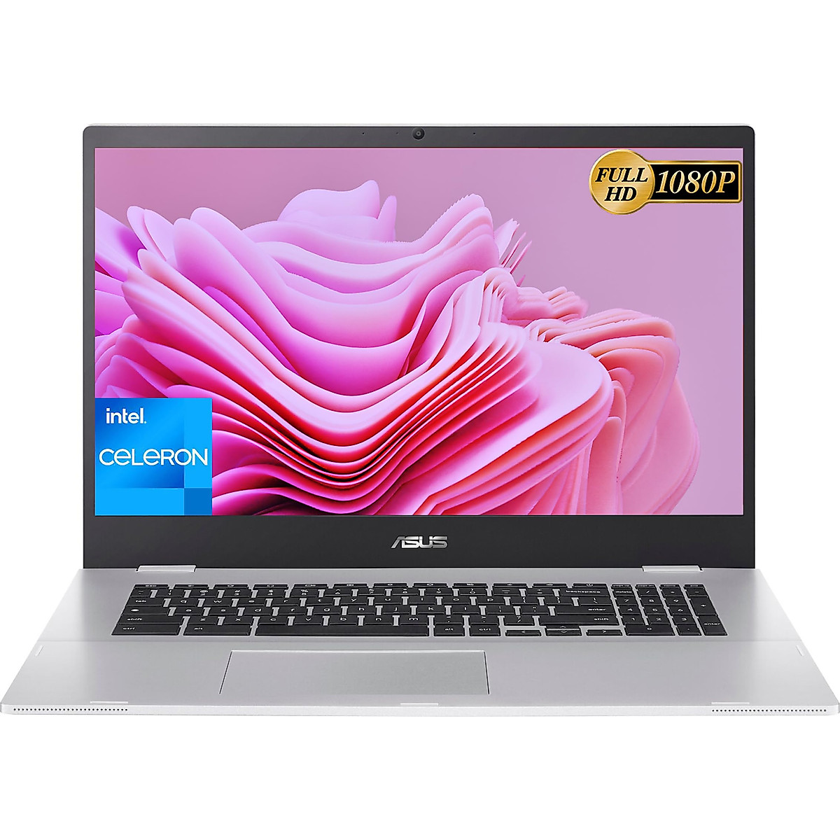 Asus 2023 Newest Chromebook, 17.3 inch FHD Display, Intel Celeron-N4500 Processor, 4GB RAM, 128GB Storage (64GB EMMC+64GB SD Card), Intel UHD Graphics 630, Wi-Fi 6, Long Battery Life, Chrome OS