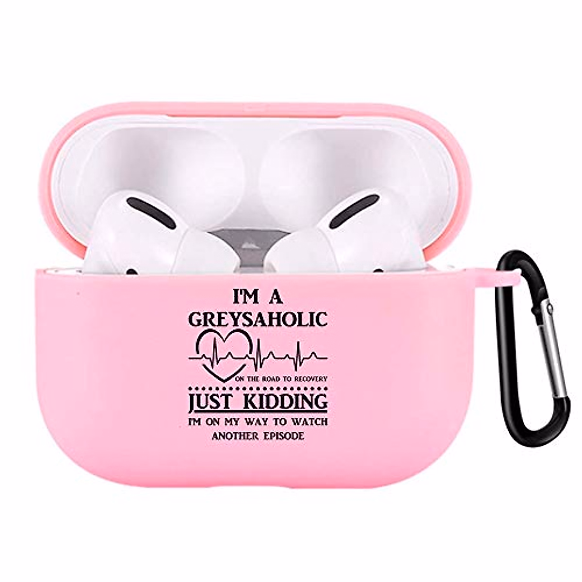 Greys ANAT0MY Merchandise,ANAT0MY Shockproof Protective Premium Silicone Cove for AirPods Case 3 & Pro (Pink1)