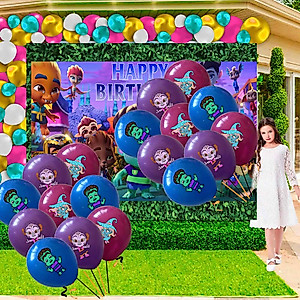 Super Monster Party Supplies Decorations Birthday Cake Topper Banner Decor Backdrop Balloons