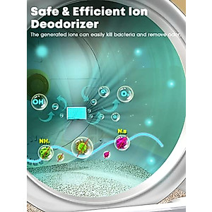 CHRYSA Self-Cleaning Cat Litter Box, Integrated Safety Protection Automatic Cat Littler Box for Multi Cats, Extra Large/Odor Isolation/APP Control Smart Cat Litter Box