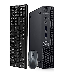 Dell OptiPlex 3060 Tiny Computer Micro Tower PC, Intel Core i5-8500T Processor, 8GB DDR4 Ram, 256GB NVMe SSD, Display Port, HDMI, Wi-Fi, Wireless Keyboard & Mouse, Windows 10 Pro (Renewed)