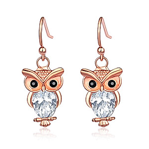Owl Bird For Womens Stud Dangle Animal Cute Pretty Jewelry Earrings 4 Pairs Set Pack Deal