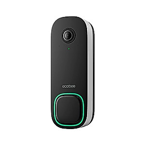 ecobee Smart Video Doorbell Camera (Wired) - with Industry Leading HD Camera, Smart Security, Night Vision, Person and Package Sensors, 2-Way Talk, and Video & Snapshot Recording