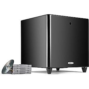 Polk Audio DSWPRO 550WI Powered 10-inch Subwoofer | Powerful 200-Watt Amp | Multiple Placement Options, Can be Placed Inside Cabinets | Easy Integration with Home Theater Systems | Night Mode