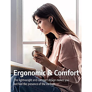 MOFRED Wireless Earbuds Bluetooth 5.0 Headphones with 30H Cycle Playtime Built-in Mic IPX6 Waterproof Headsets with Charging Case for in-Ear Buds Stereo Earphones for Android etc